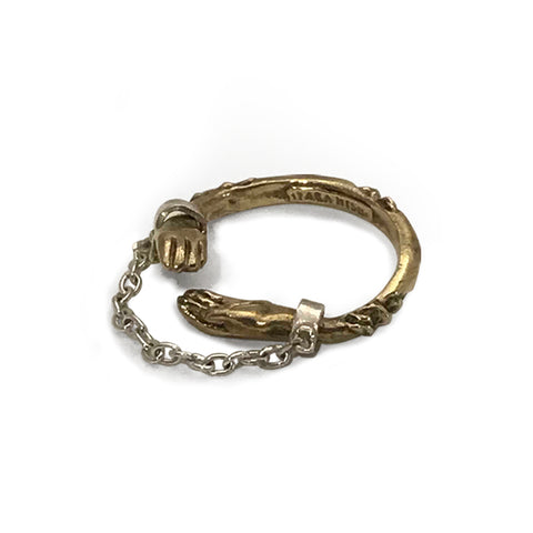 18K Gold Hand Cuff Ring